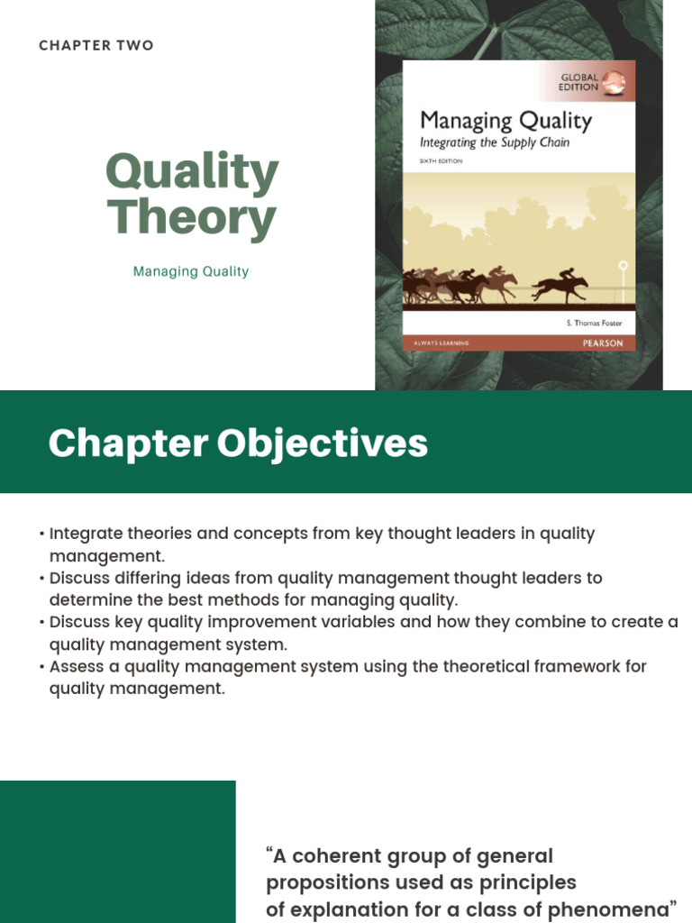 CHAPTER 2 Quality Theory | PDF | Theory | Quality Management