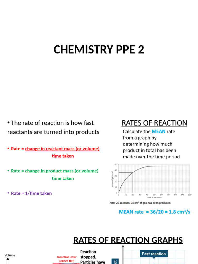 Ppe 2 Revision 2025 H | PDF | Reaction Rate | Water