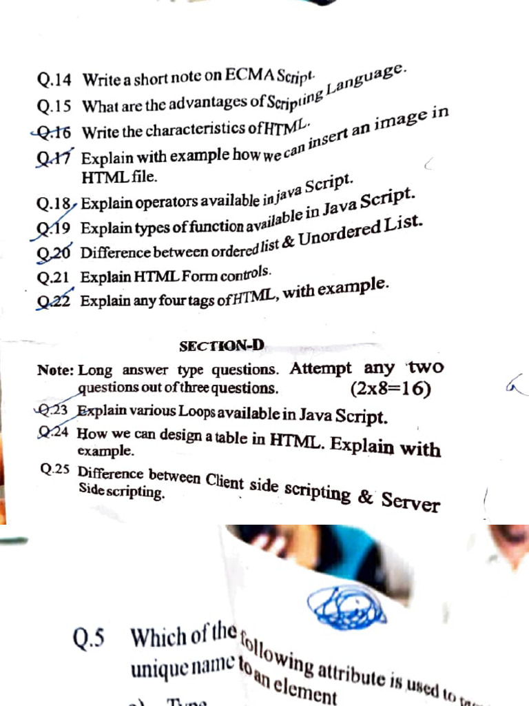 Ait Previous Year Question Paper | PDF | Html | Java Script