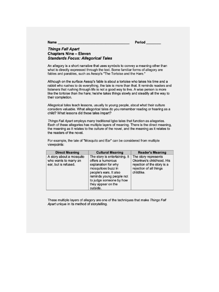 Allegorical Tales | PDF