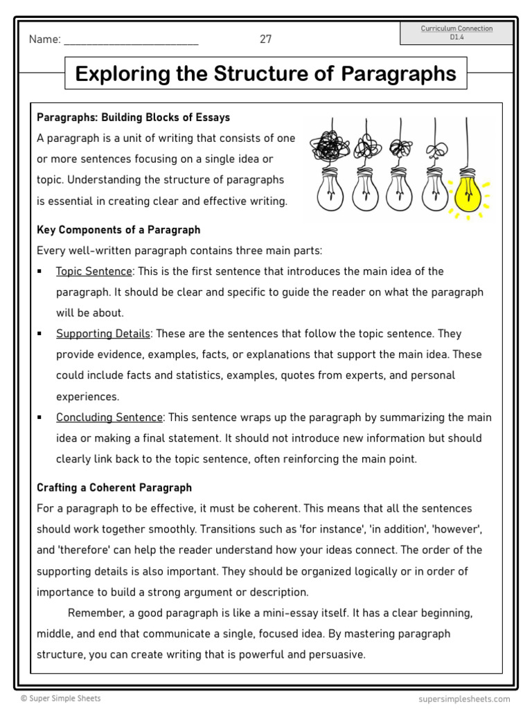 Crafting Perfect Paragraphs Package | PDF | Paragraph | Earth