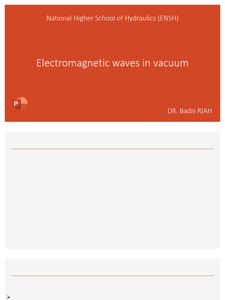 Electromagnetic Waves in Vacuum | PDF | Waves | Electromagnetic Radiation