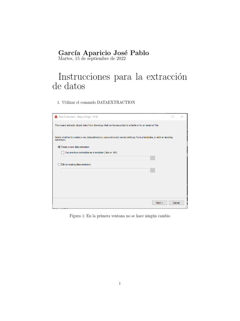 Instrucciones para Extracci N de Datos | PDF