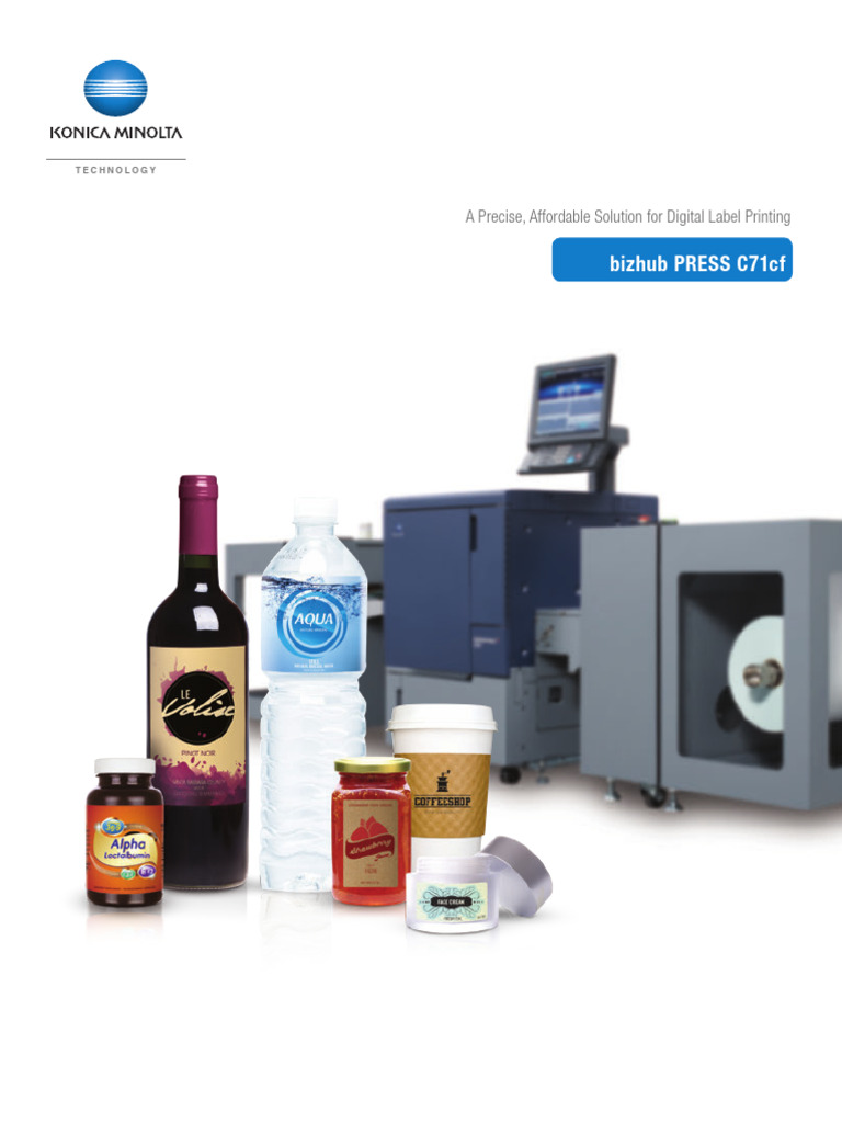 Bizhub PRESS C71cf Brochure | PDF | Printer (Computing) | Paper