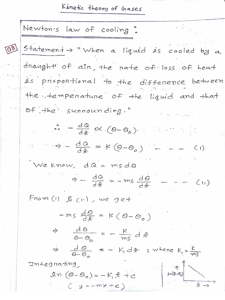 Physics-II_Kinetic theory of Gases Note | PDF
