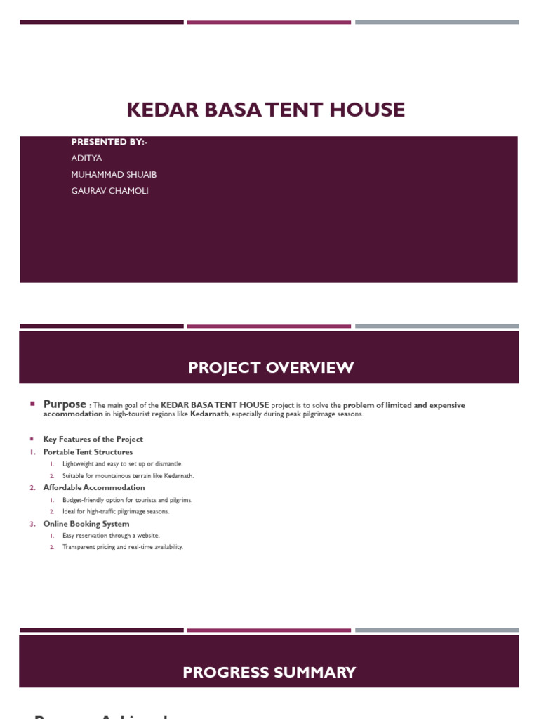 Kedar Basa Tent House Progress | PDF
