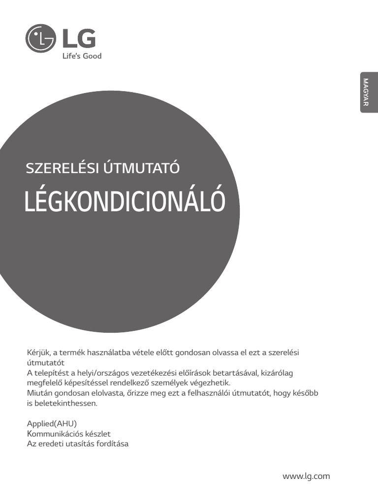 PAHCMS000 PAHCMR000 Hungarian Instal | PDF