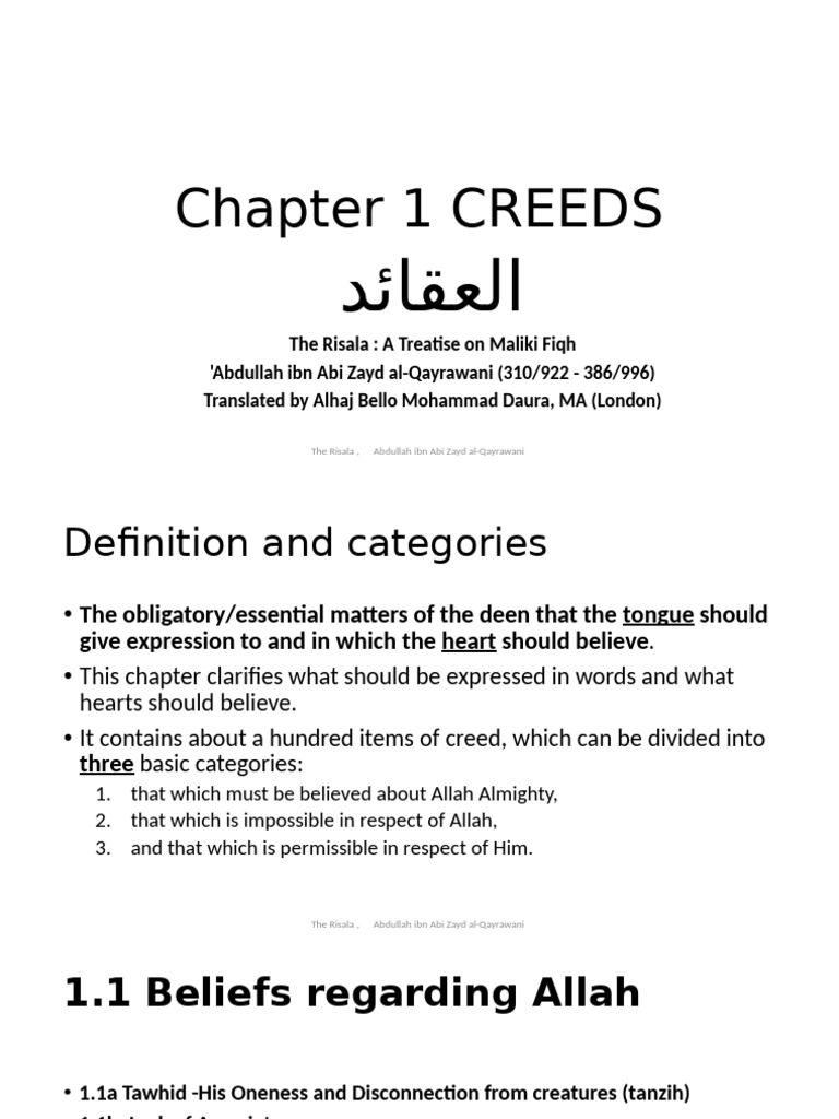 3 Creeds | PDF | God In Islam | Prophets And Messengers In Islam