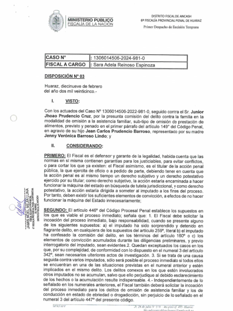 Proceso Inmediato Barroso 2025 | PDF