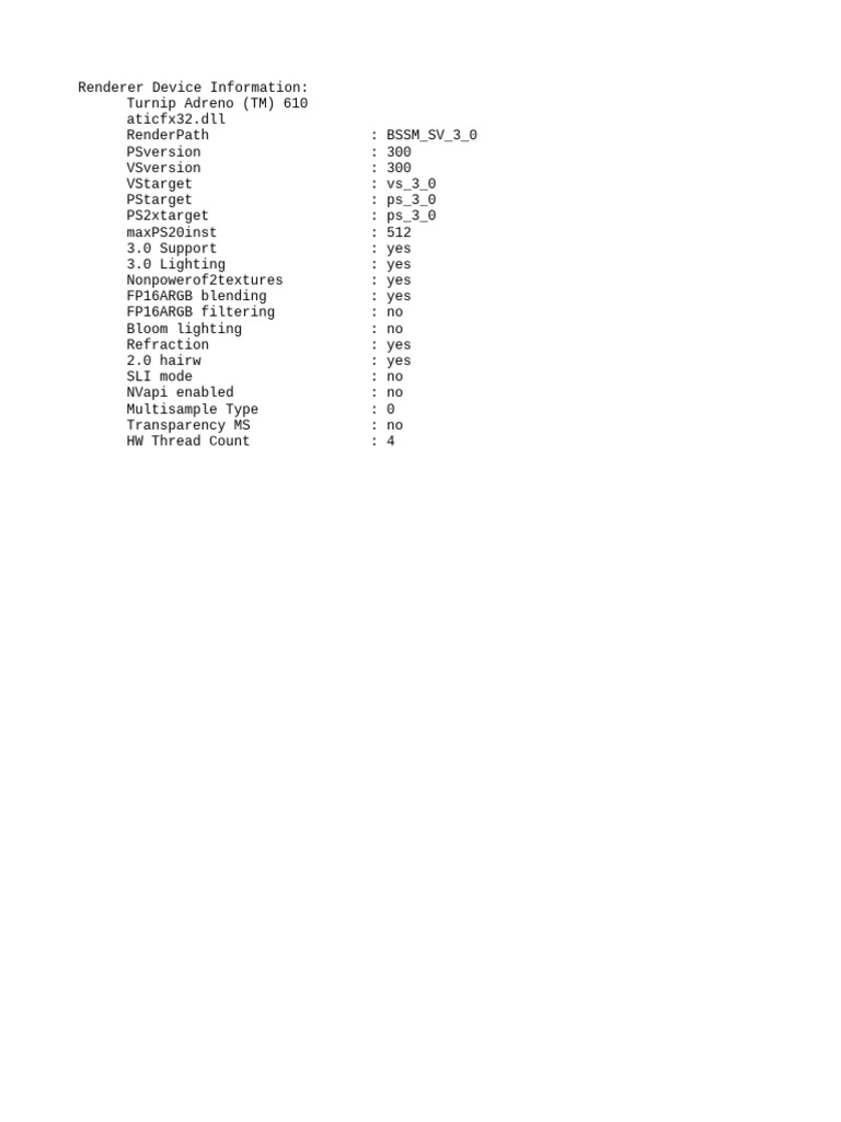 Renderer Info | PDF