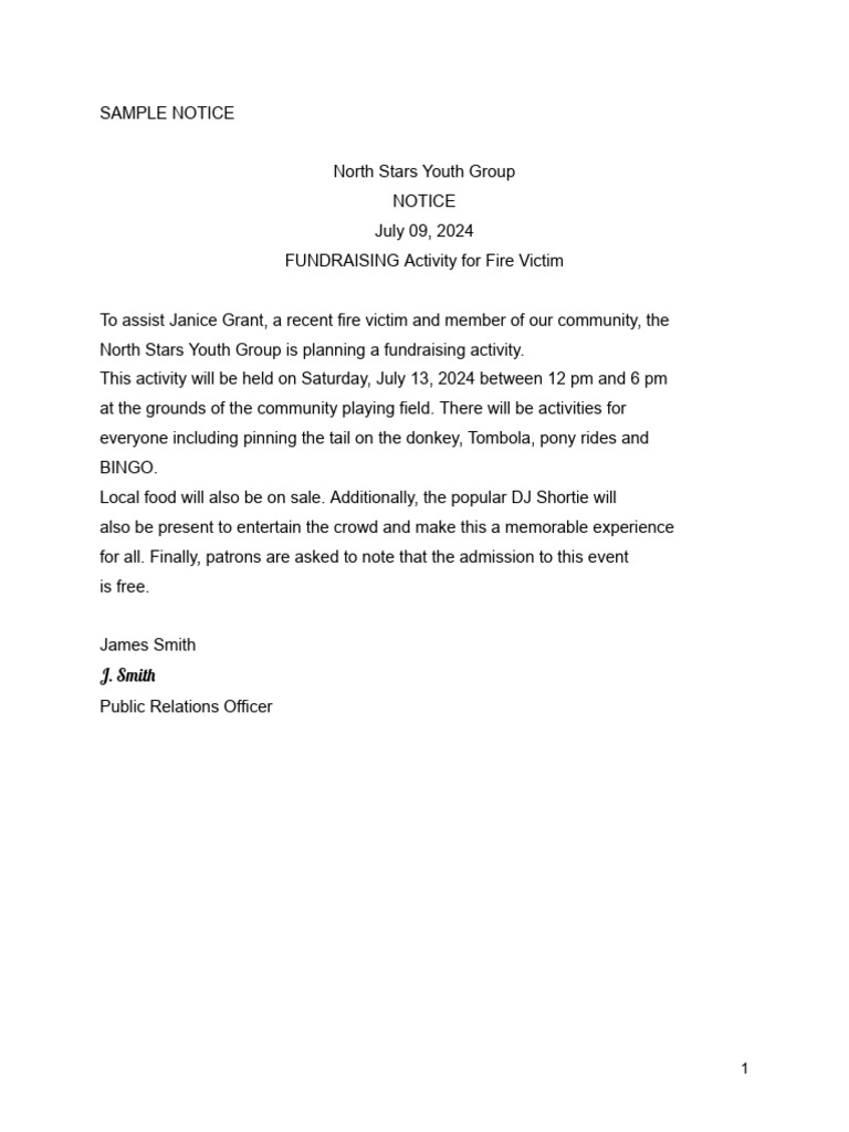 Csec Samples-Letter, Notice, Report Etc | PDF