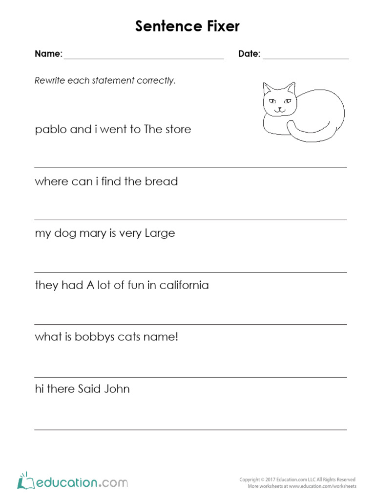 Sentence Fixer | PDF