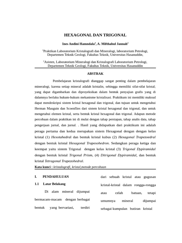 HEXAGONAL DAN TRIGONAL | PDF