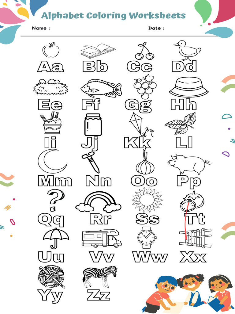 Alphabet Coloring Worksheets 1 | PDF