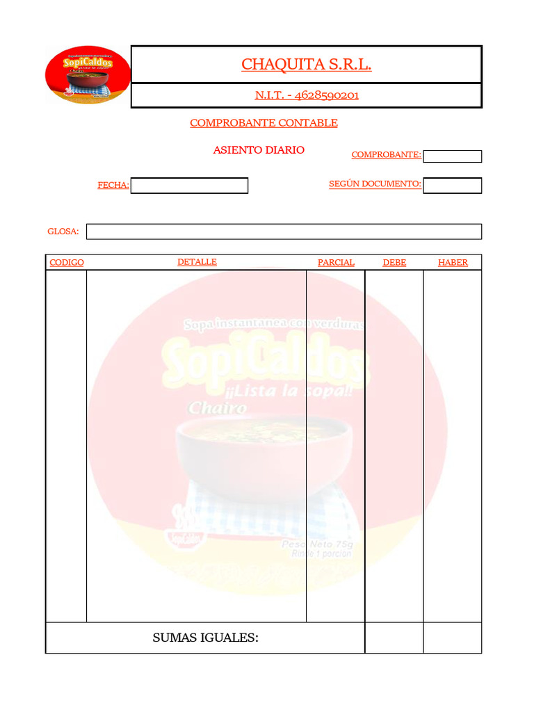 Comprobante Diario | PDF