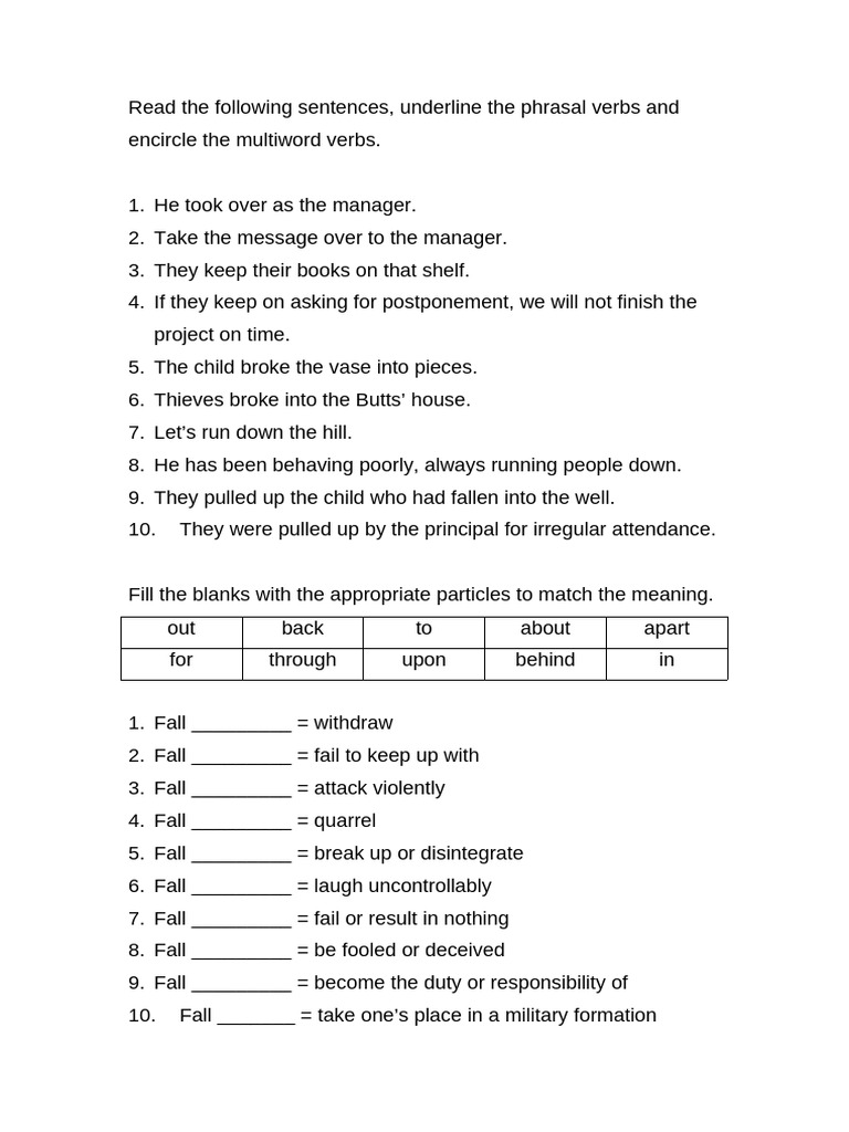 Phrasal Verbs 2 | PDF