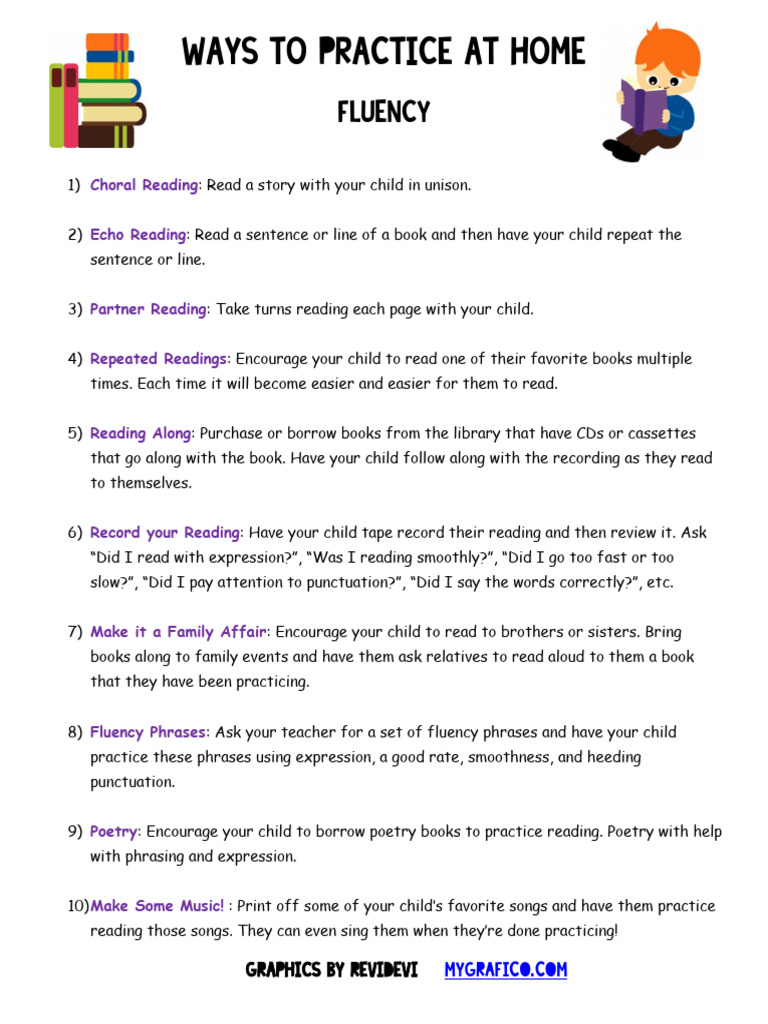 Home Fluency Reading Techniques | PDF