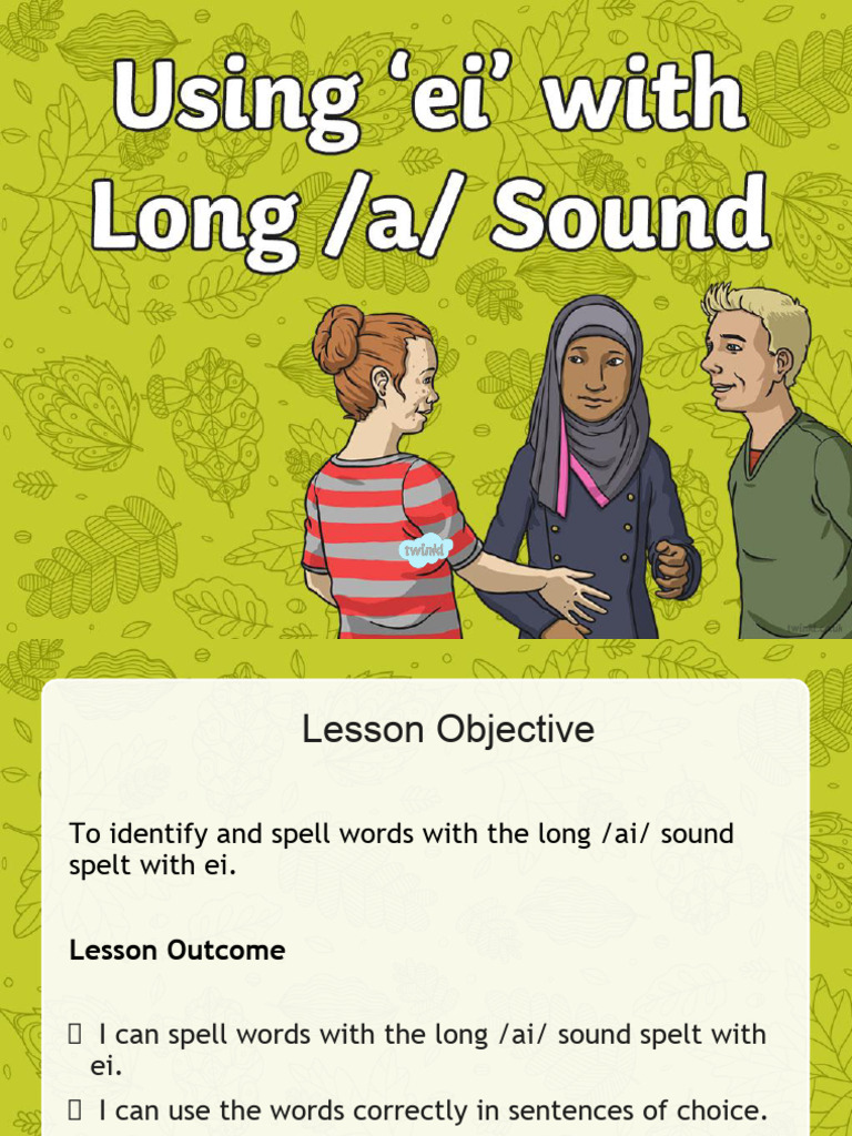 Long A Sound with EI Words | PDF