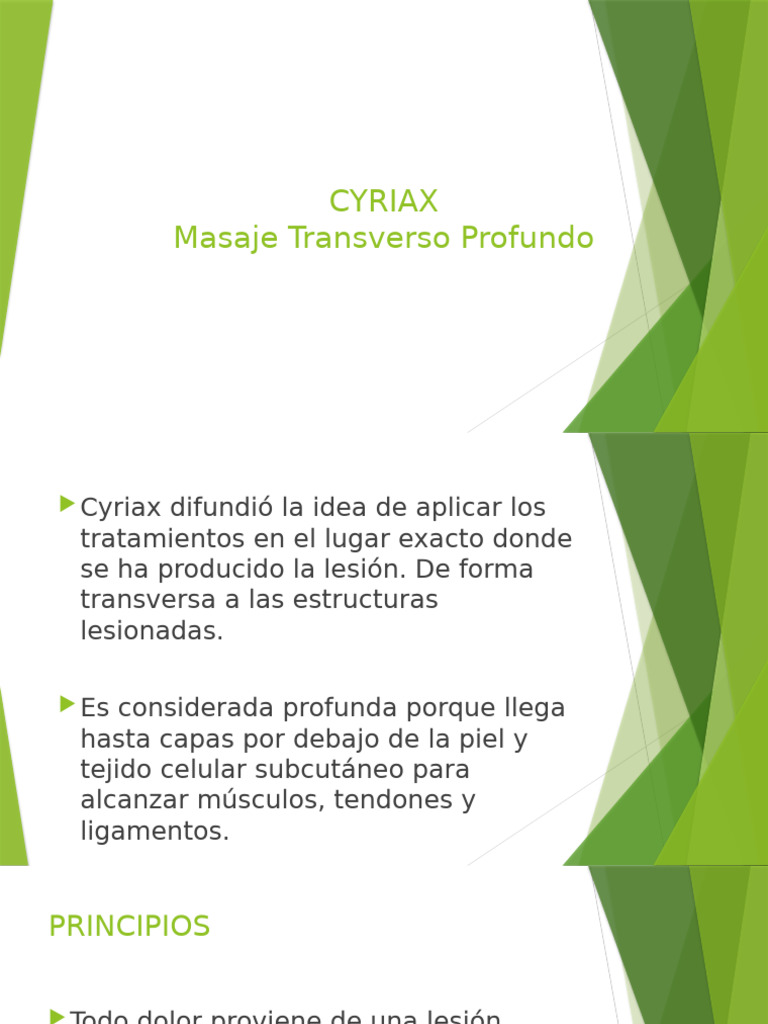 Masaje Transverso Profundo de Cyriax | PDF