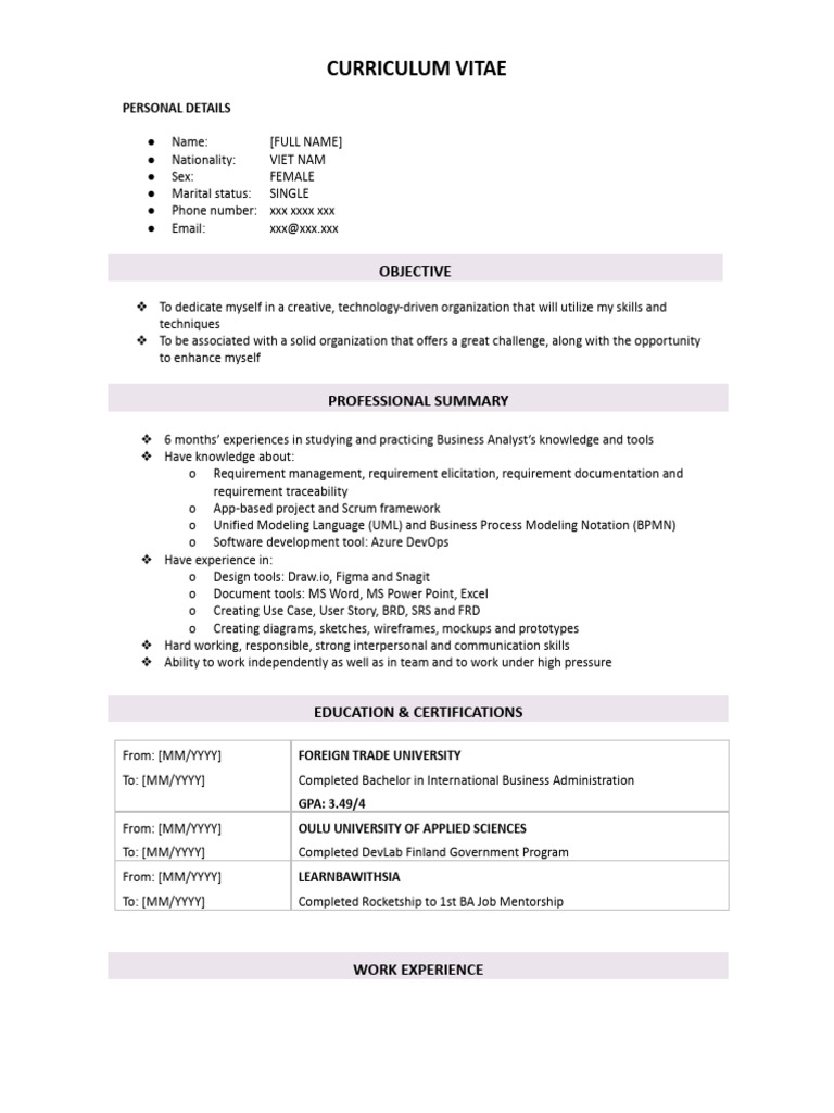 LearnBAwithSia - CV Template | PDF | Unified Modeling Language | Use Case