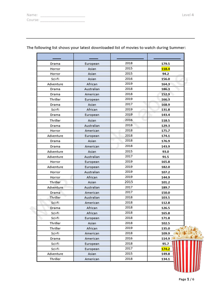 L4 - Worksheet 1 - Statistics ANSWERS | PDF
