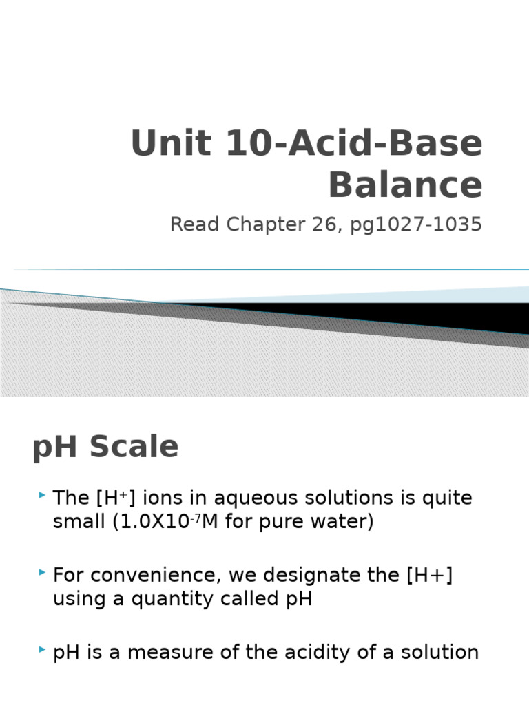 Acid-Base Balance (2020) | PDF | Ph | Branches Of Thermodynamics