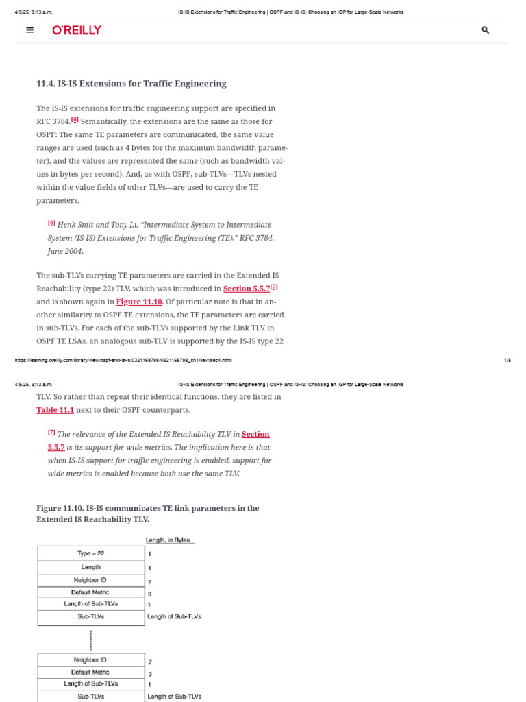Is-Is Extensions For Traffic Engineering - OSPF and Is-Is - Choosing An ...