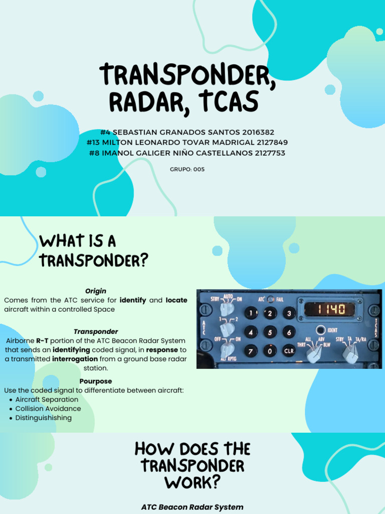 H5-Transponder, Radar, Tcas | PDF | Radar | Transponder (Aeronautics)