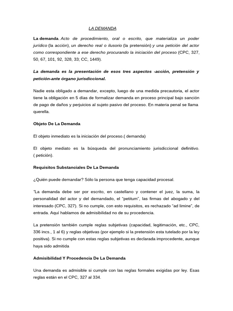 Demanda | PDF | Demanda judicial | Ley procesal