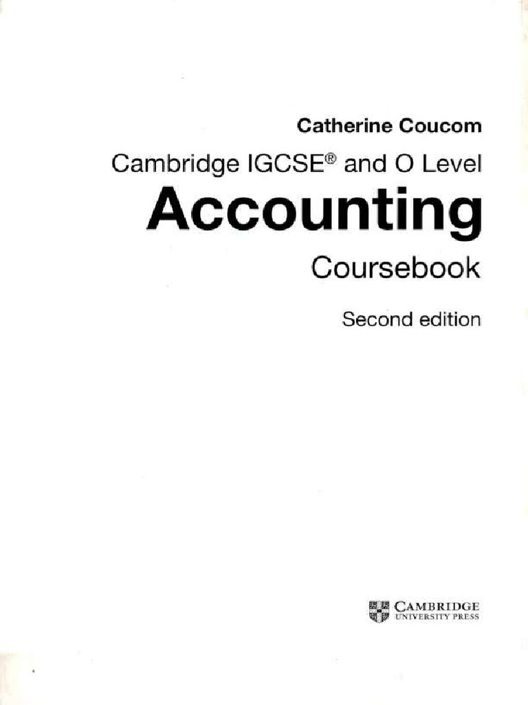 Accounting Coursebook Part One | PDF
