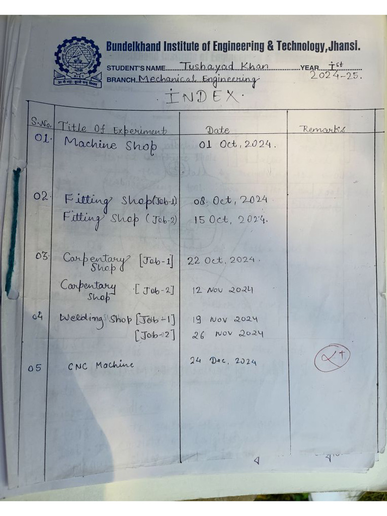 Workshop Practice Lab Assignments | PDF