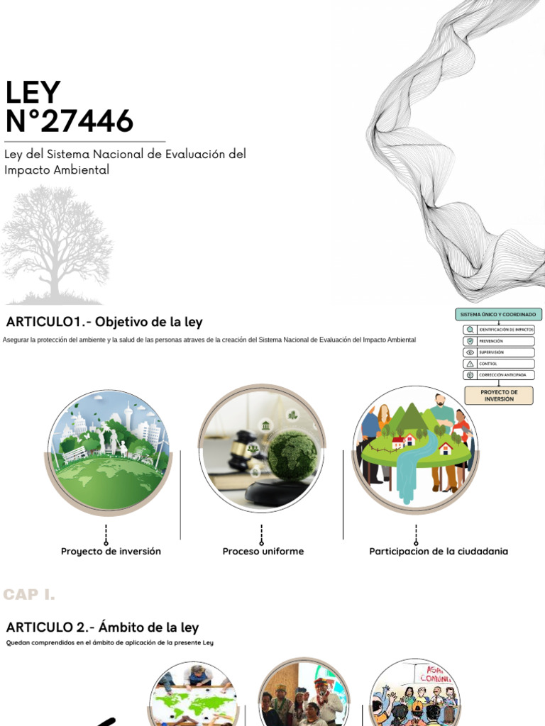 Ley N°27446 | PDF | Evaluación de impacto ambiental | Entorno natural