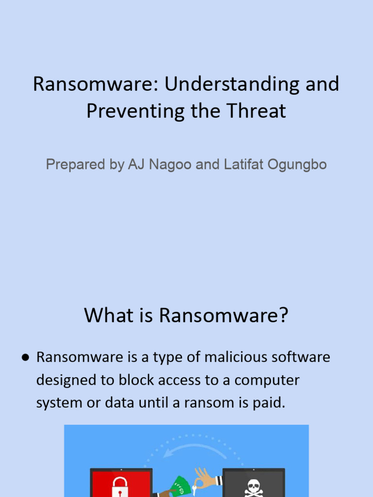 Ransomware Presentation.pptx | PDF