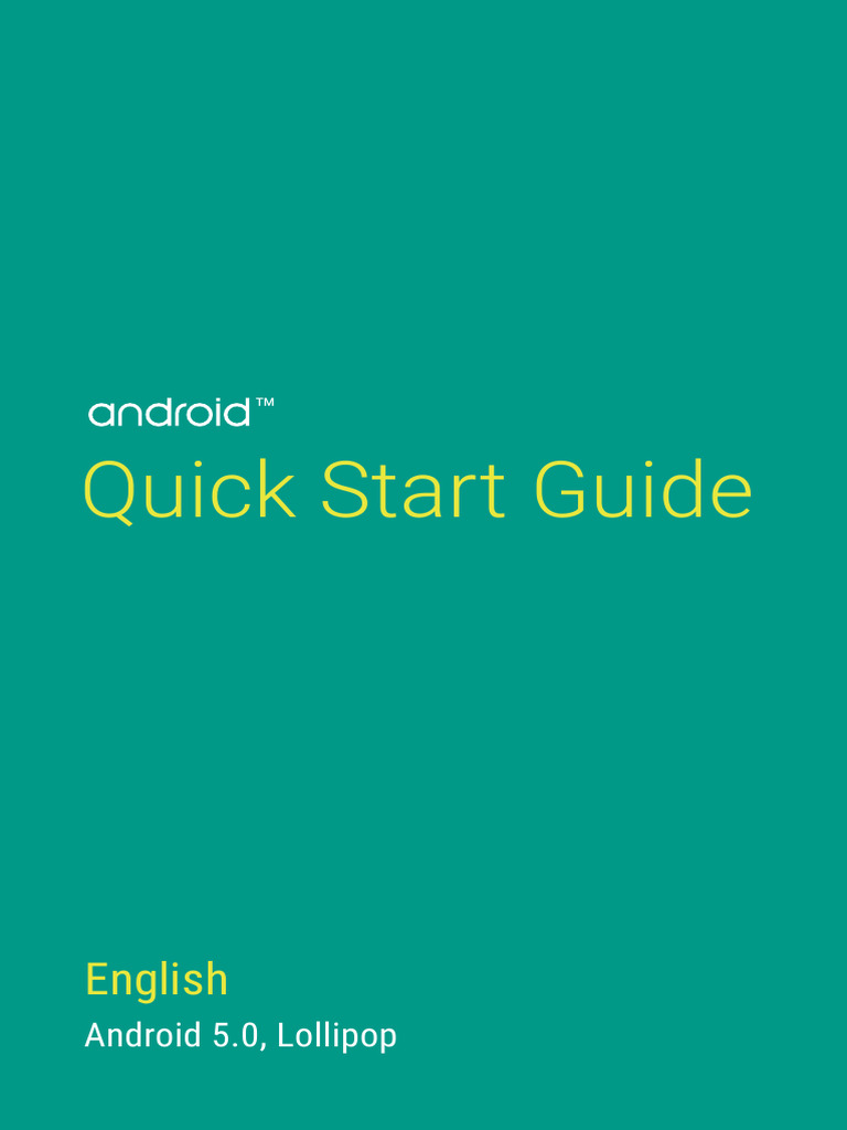 Android Lollipop Quick Start Guide 1 | PDF
