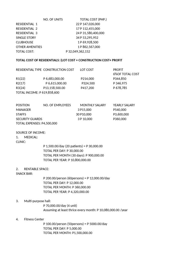 Multi-Year Projected Financial Statements | PDF | Return On Investment ...