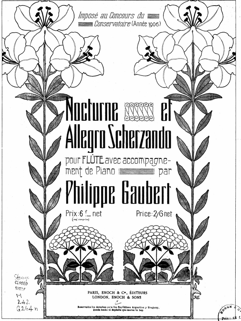 Nocturne Et Allegro Scherzando Partitura Pianoforte | PDF