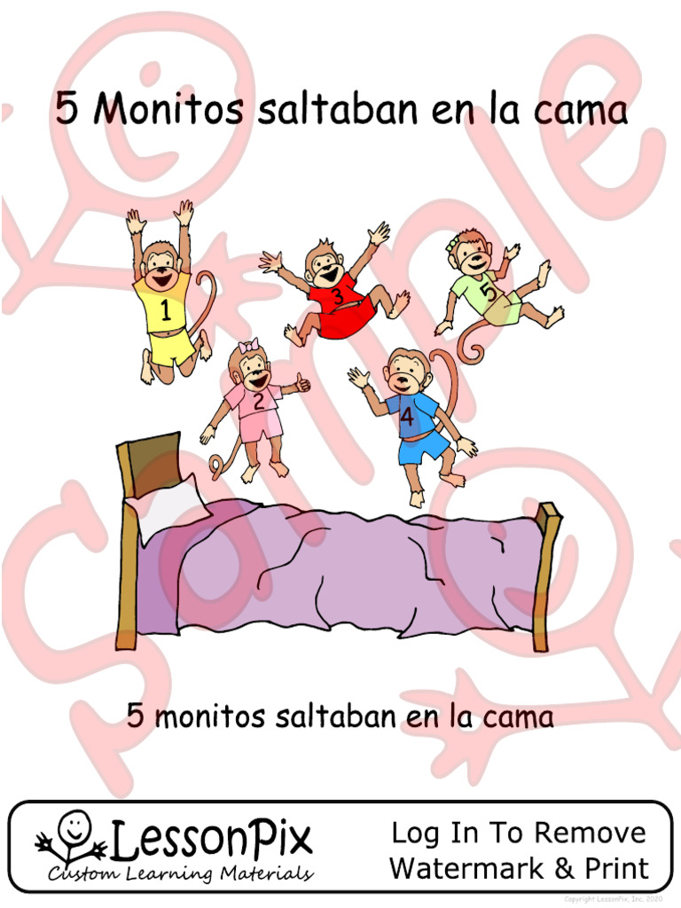 5+Monitos+Saltaban+en+La+Cama Material 9802214 | PDF