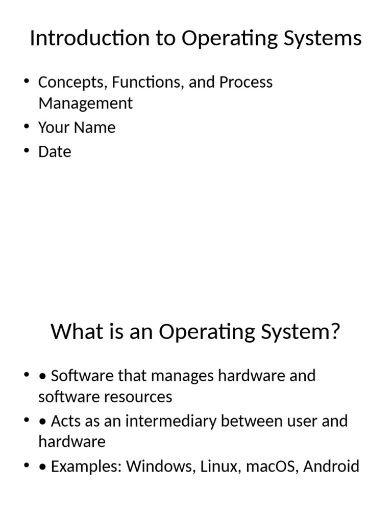Introduction To Operating Systems | PDF