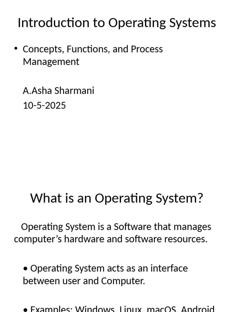 Introduction To Operating Systems | PDF