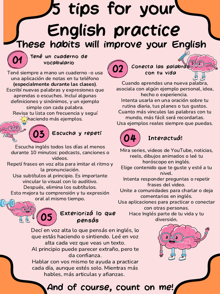 5 Consejos para Mejorar tu Inglés | PDF