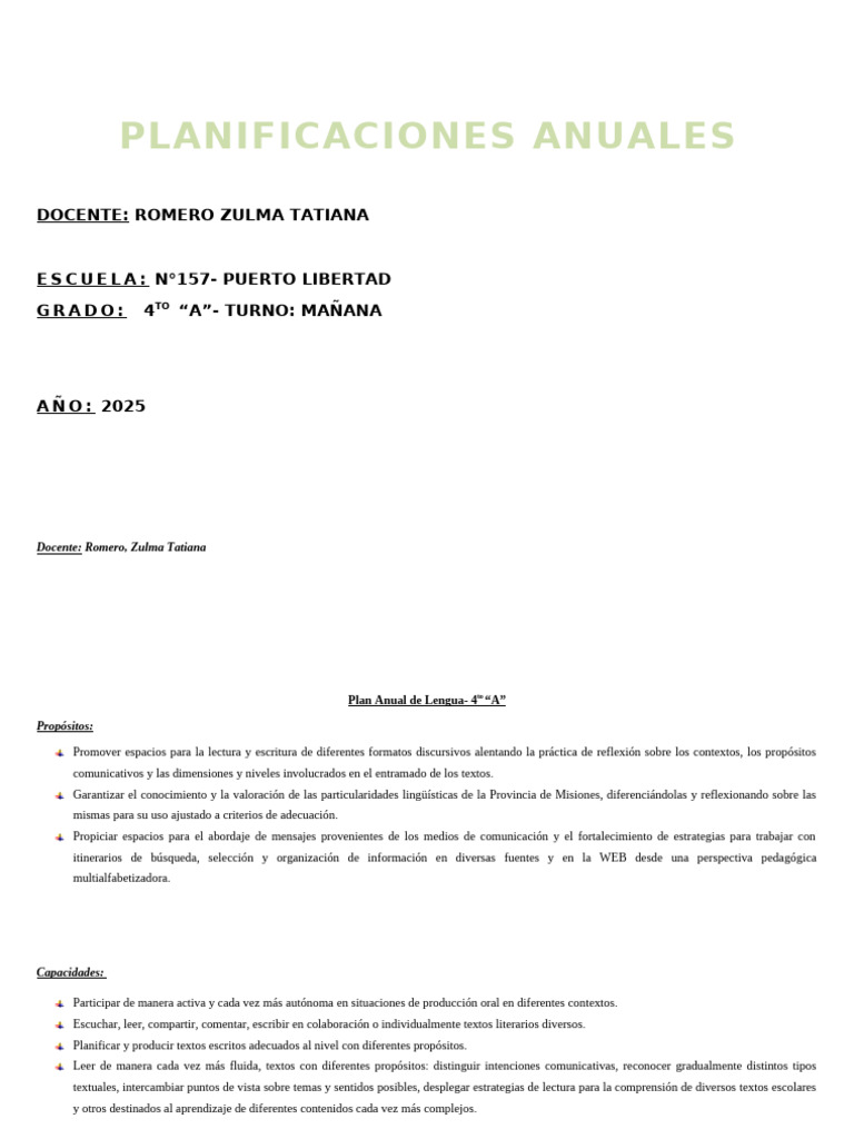 Planificaciones Anuales TATI 2025 | PDF | Ángulo | Números