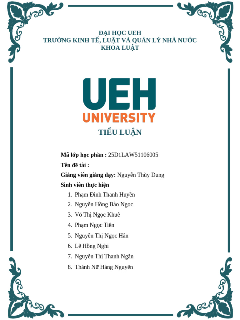 Tiểu Luận Ueh | PDF