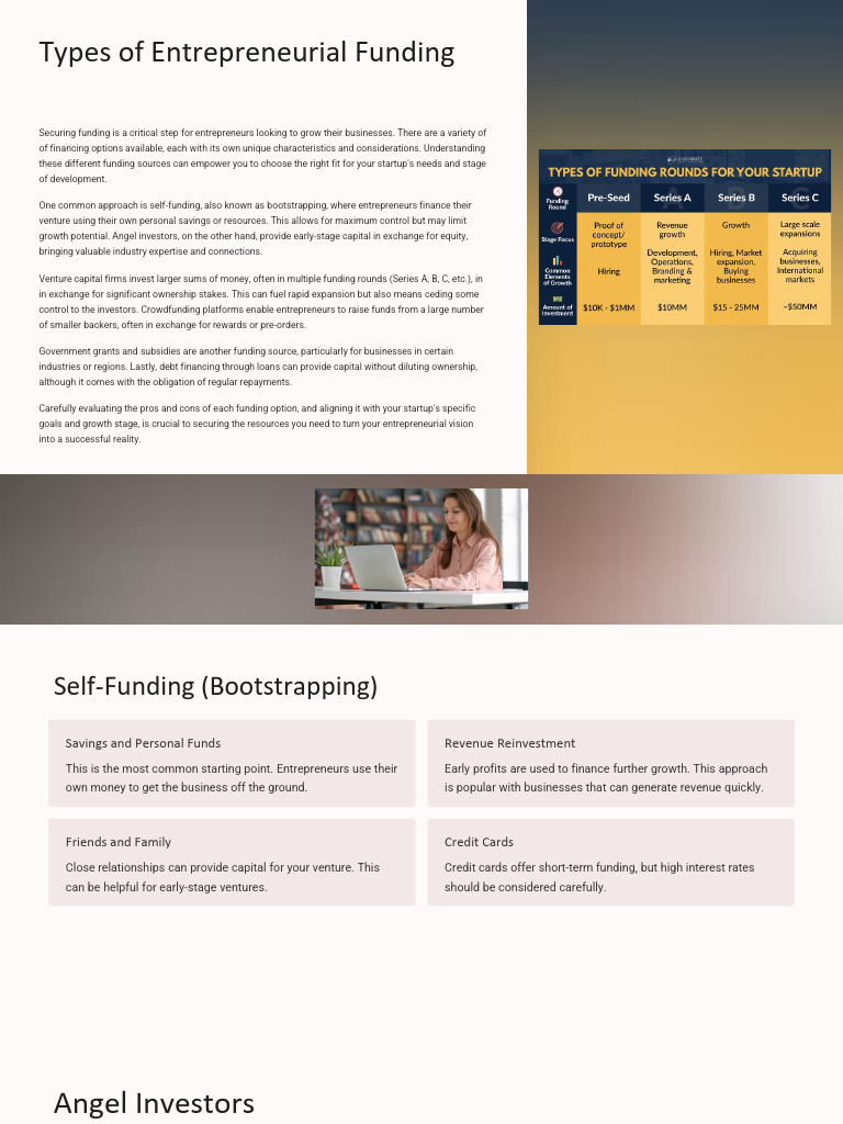 Essential Entrepreneurial Funding Options | PDF | Entrepreneurship ...
