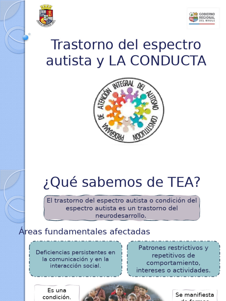 Trastorno Del Espectro Autista y LA CONDUCTA | PDF | Autismo | Desorden ...