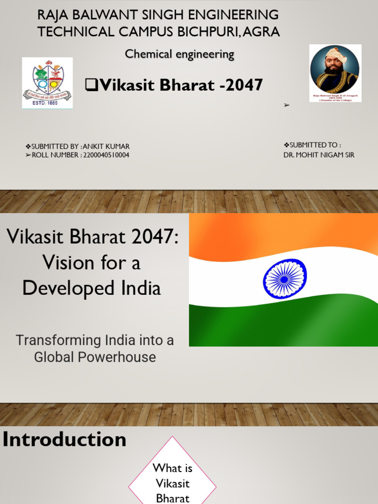 Ankit Original Vikasit Bharat '123 | PDF | Sustainability | Economic Growth