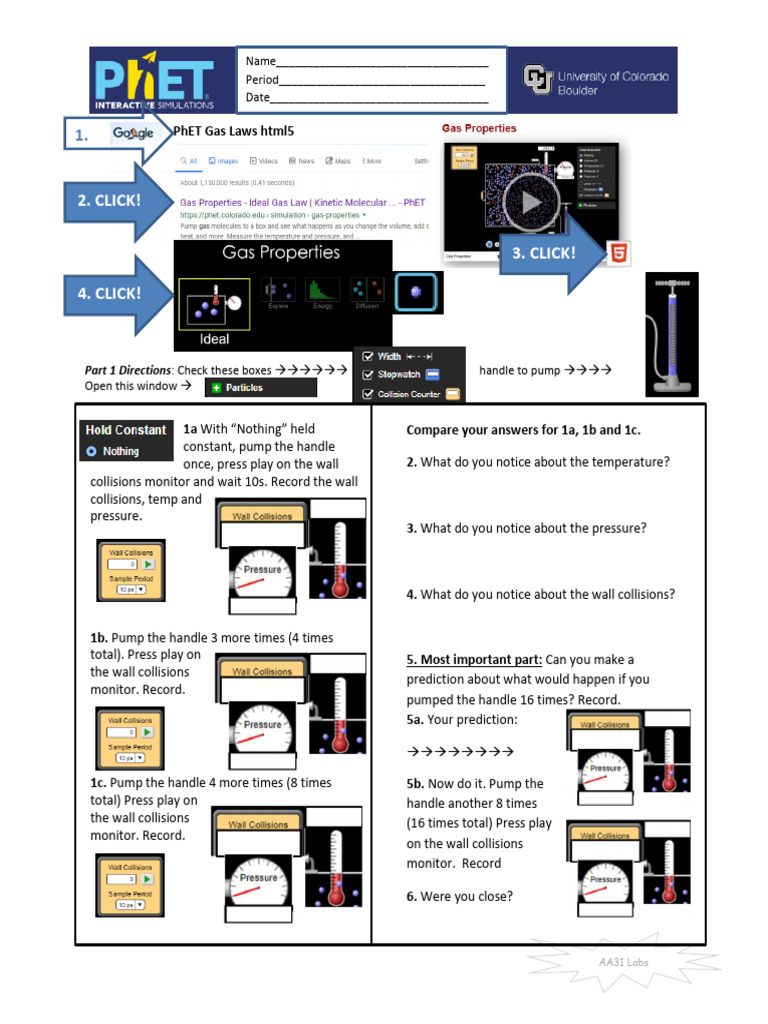 PhETGasPropertiesinhtml5 1 | PDF | Gases | Physical Chemistry