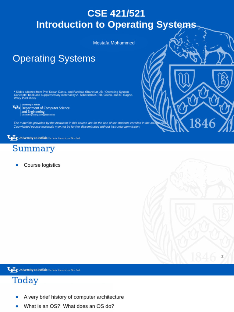 Lecture 2-Operating Systems | PDF | Kernel (Operating System) | Operating System
