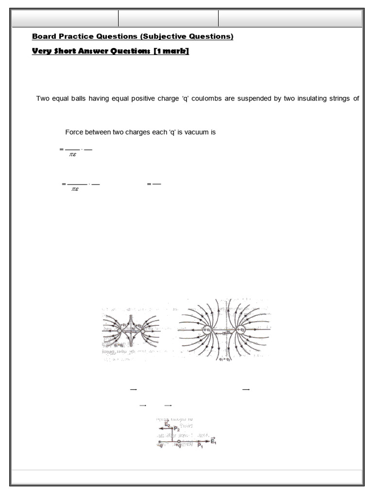 12th Phy CH 1 Electric Charge & Field | PDF | Electric Field | Electric ...