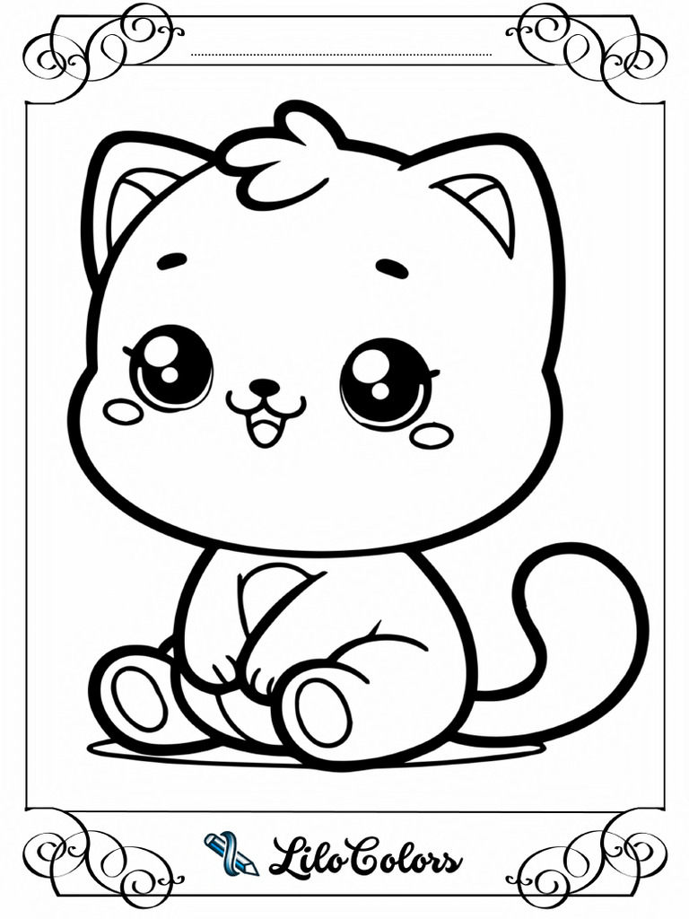 easy-cat-coloring-page | PDF
