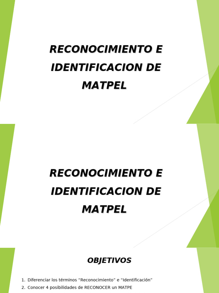 Reconocimiento e Identificacion de Matpel | PDF